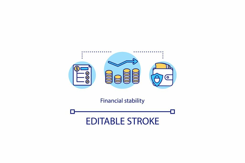 Financial stability concept icon – MasterBundles