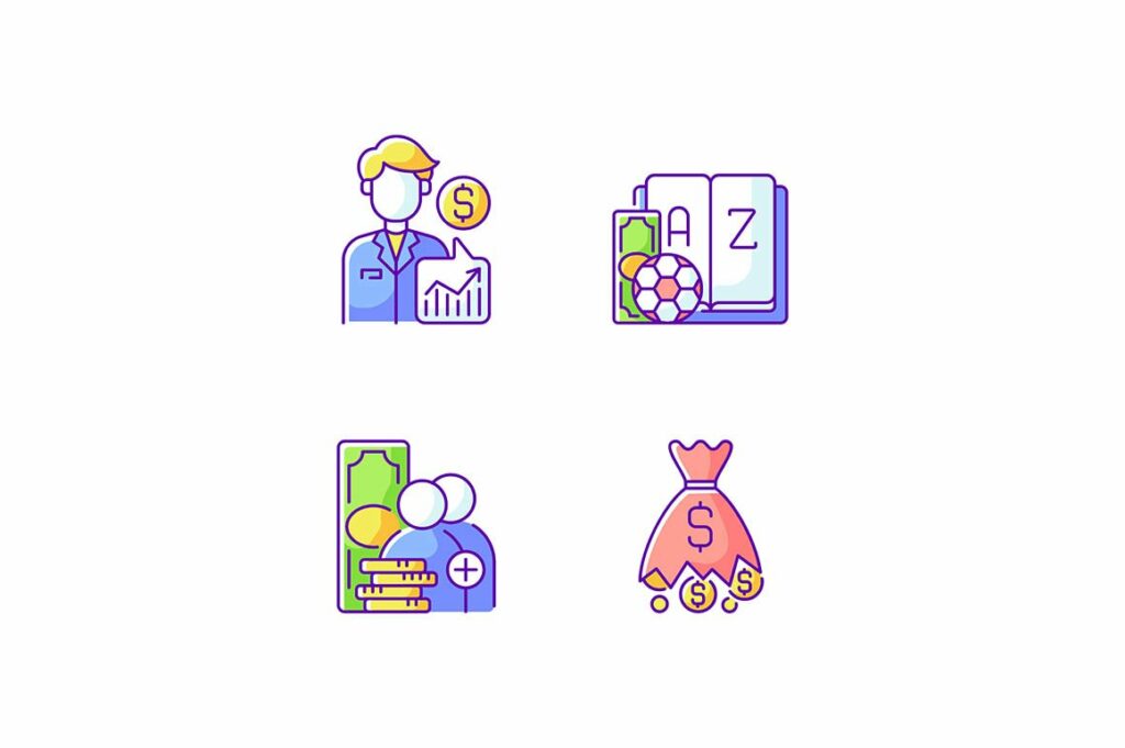 Sportsbook RGB color icons set – MasterBundles