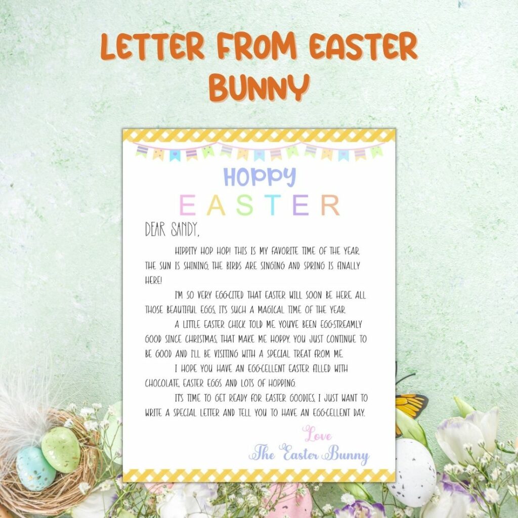 EDITABLE Letter from Easter Bunny - MasterBundles