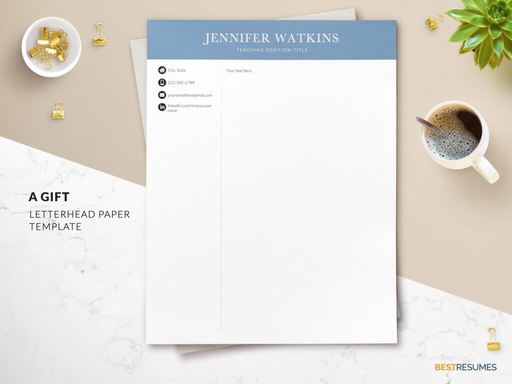 Modern Resume Template for Teachers – MasterBundles