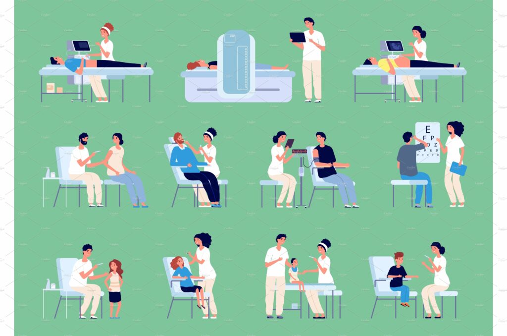 Medical characters. Doctors nurses – MasterBundles