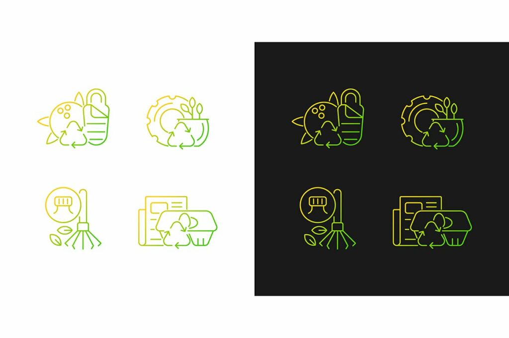 Processing recycled material icons – MasterBundles