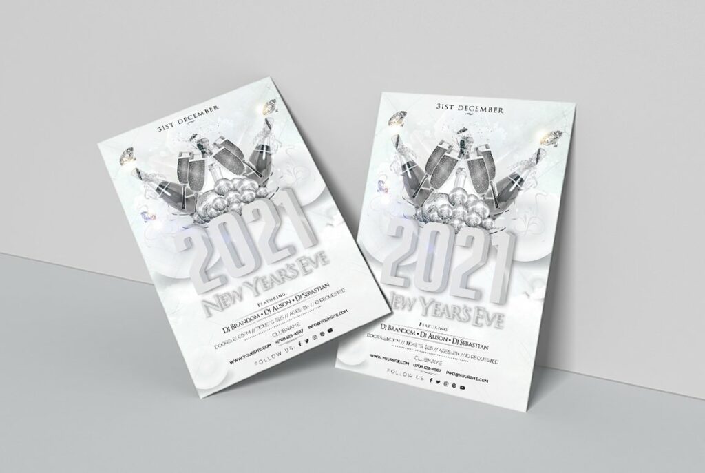 2021 New Years Eve - Flyer Template – MasterBundles