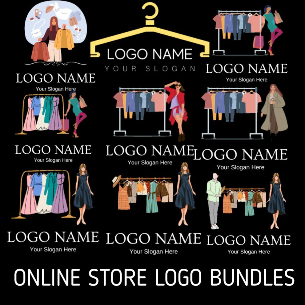 Fashion Online Store Logo | Online Clothing Logo Bundles - MasterBundles