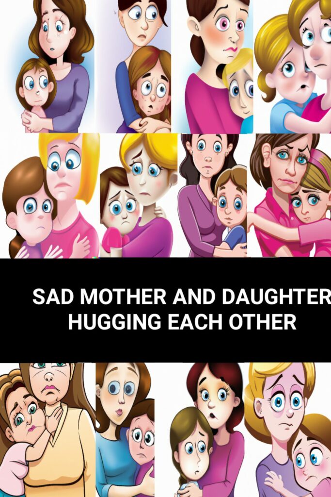 Mother and daughter Element | Mother hugging daughter illustration ...
