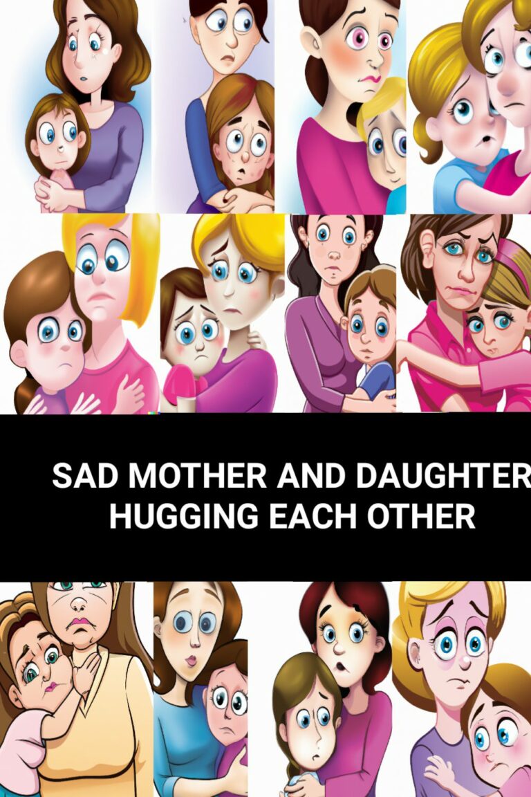 Mother and daughter Element | Mother hugging daughter illustration - MasterBundles