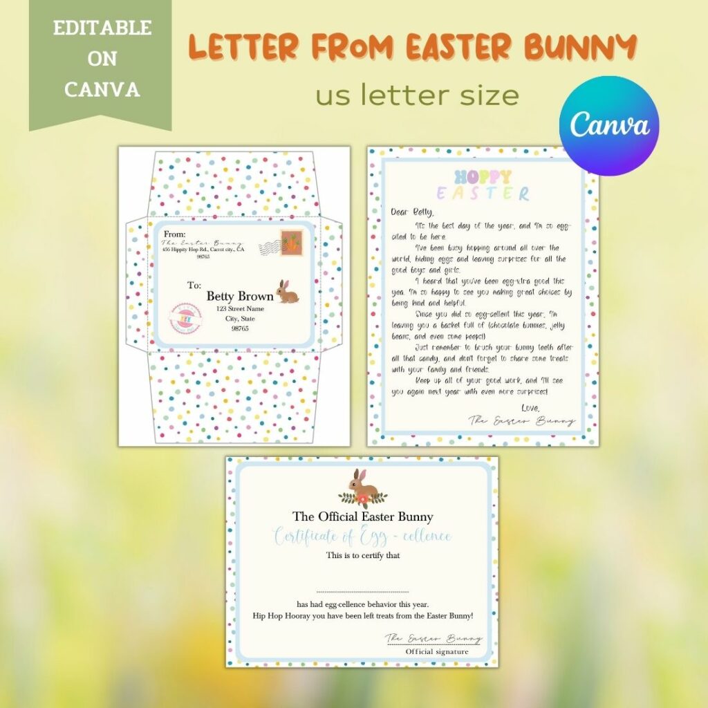 EDITABLE Letter from Easter Bunny - MasterBundles