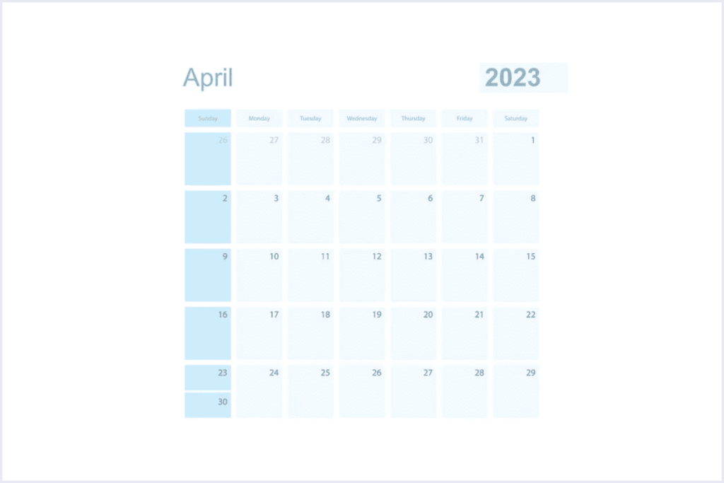50+ Cute April Calendars 2023 - MasterBundles