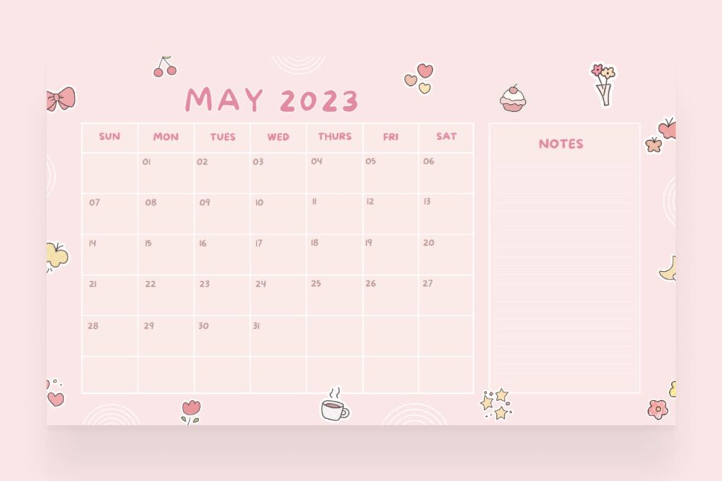 50+ Best May Calendar Templates 2023 - MasterBundles