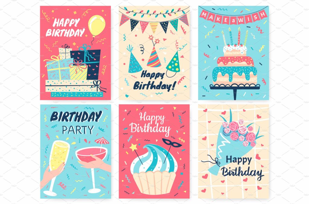 Happy birthday card. Cute birthday – MasterBundles