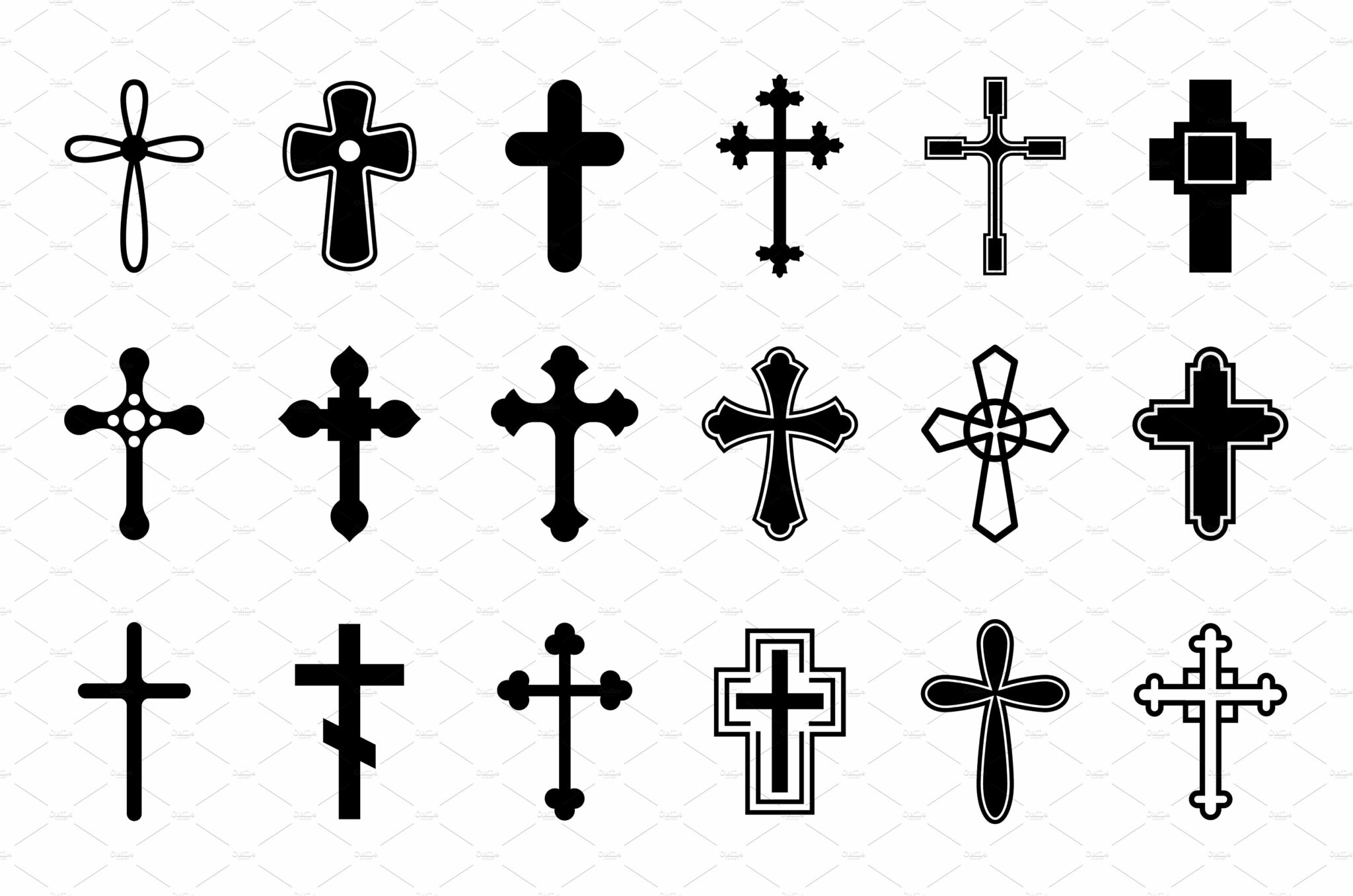 Christian crosses. Cross icons – MasterBundles