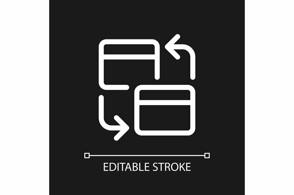 Intra bank transfer linear ui icon – MasterBundles