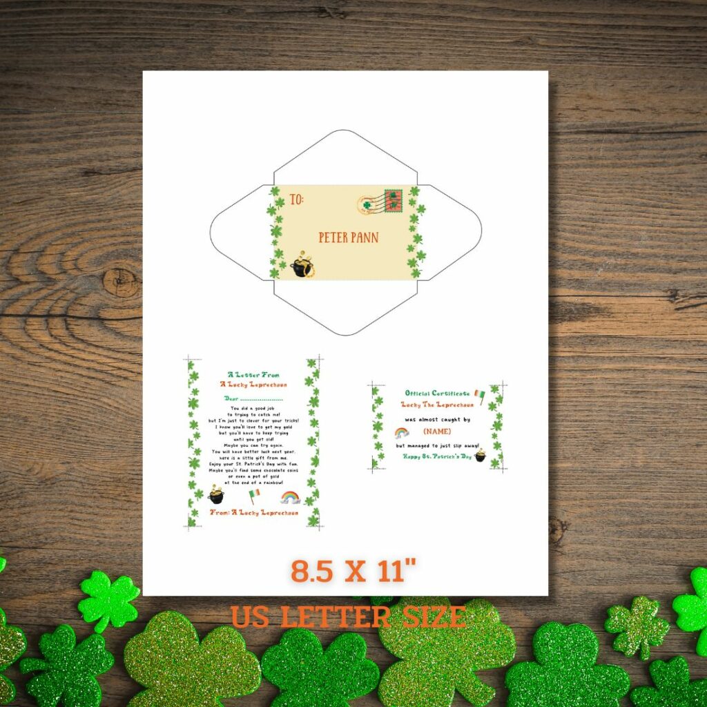 Customizable Leprechaun Letter & Leprechaun Trap Certificate ...