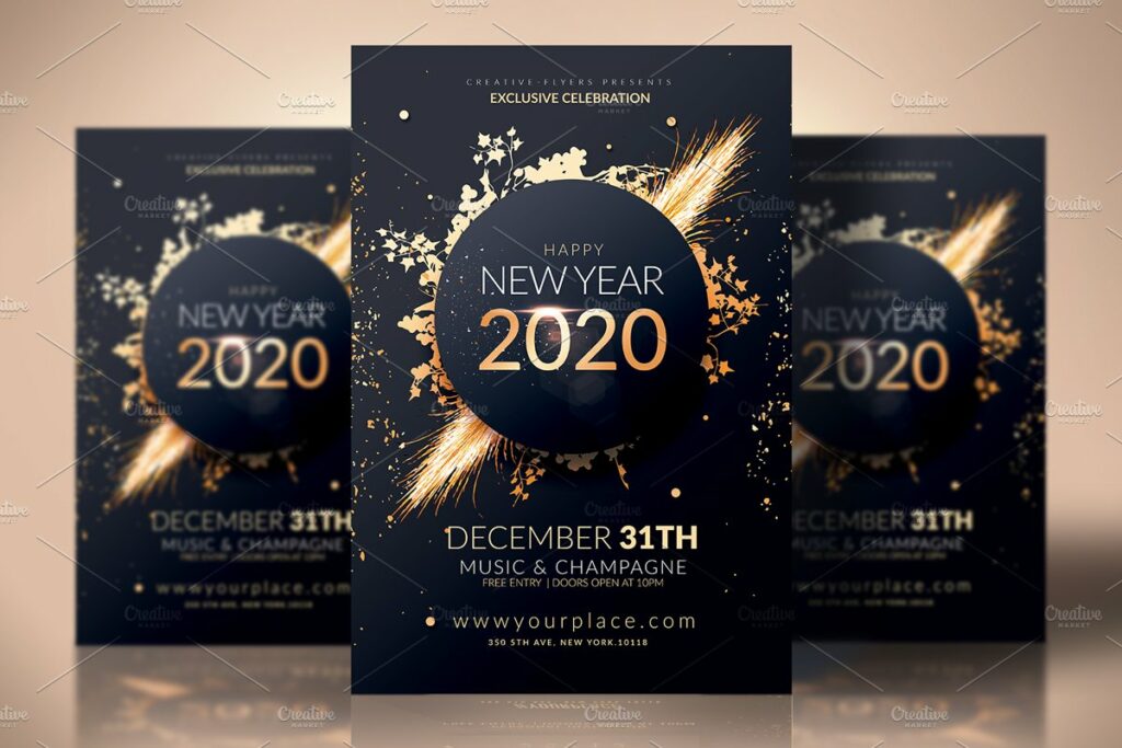 New year Flyer Invitation – MasterBundles