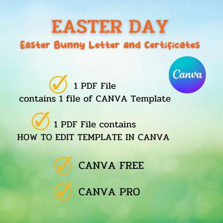 EDITABLE Letter from Easter Bunny and certificates - MasterBundles
