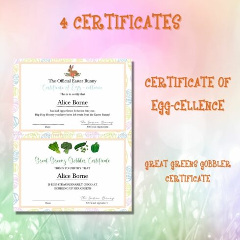 Editable Easter Bunny Letter & Certificates - MasterBundles