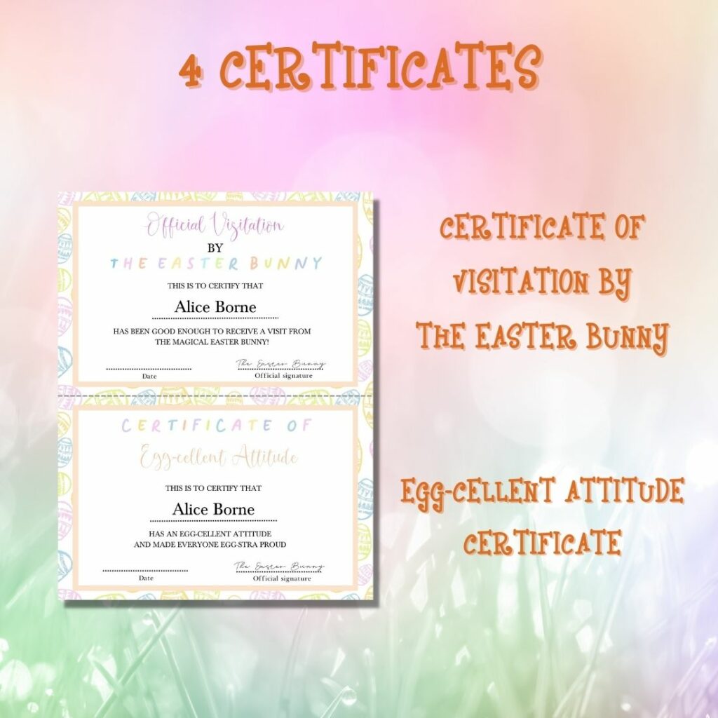 Editable Easter Bunny Letter & Certificates - MasterBundles
