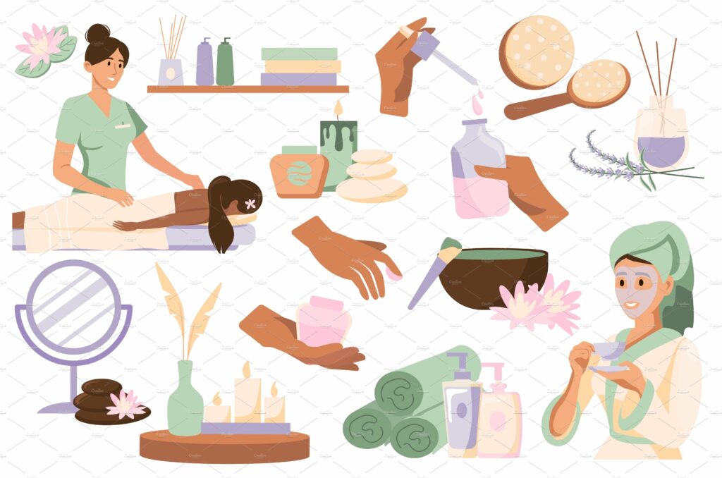 Spa salon set icons concept – MasterBundles