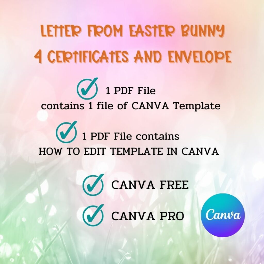 Editable Easter Bunny Letter & Certificates - MasterBundles