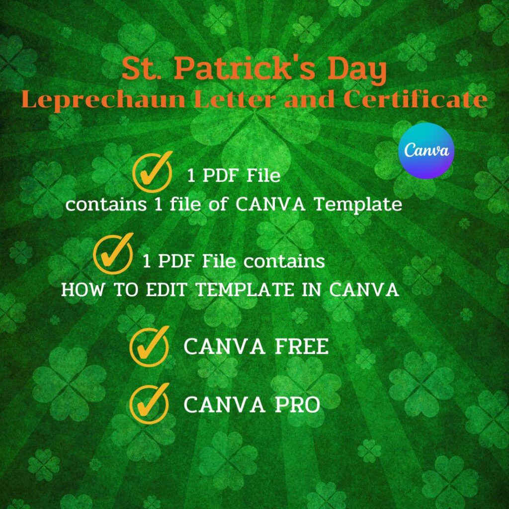 Customizable Leprechaun Letter & Leprechaun Trap Certificate ...