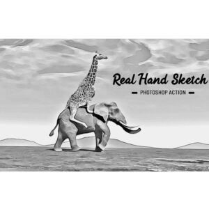 Real Hand Sketch Photoshop Action - MasterBundles