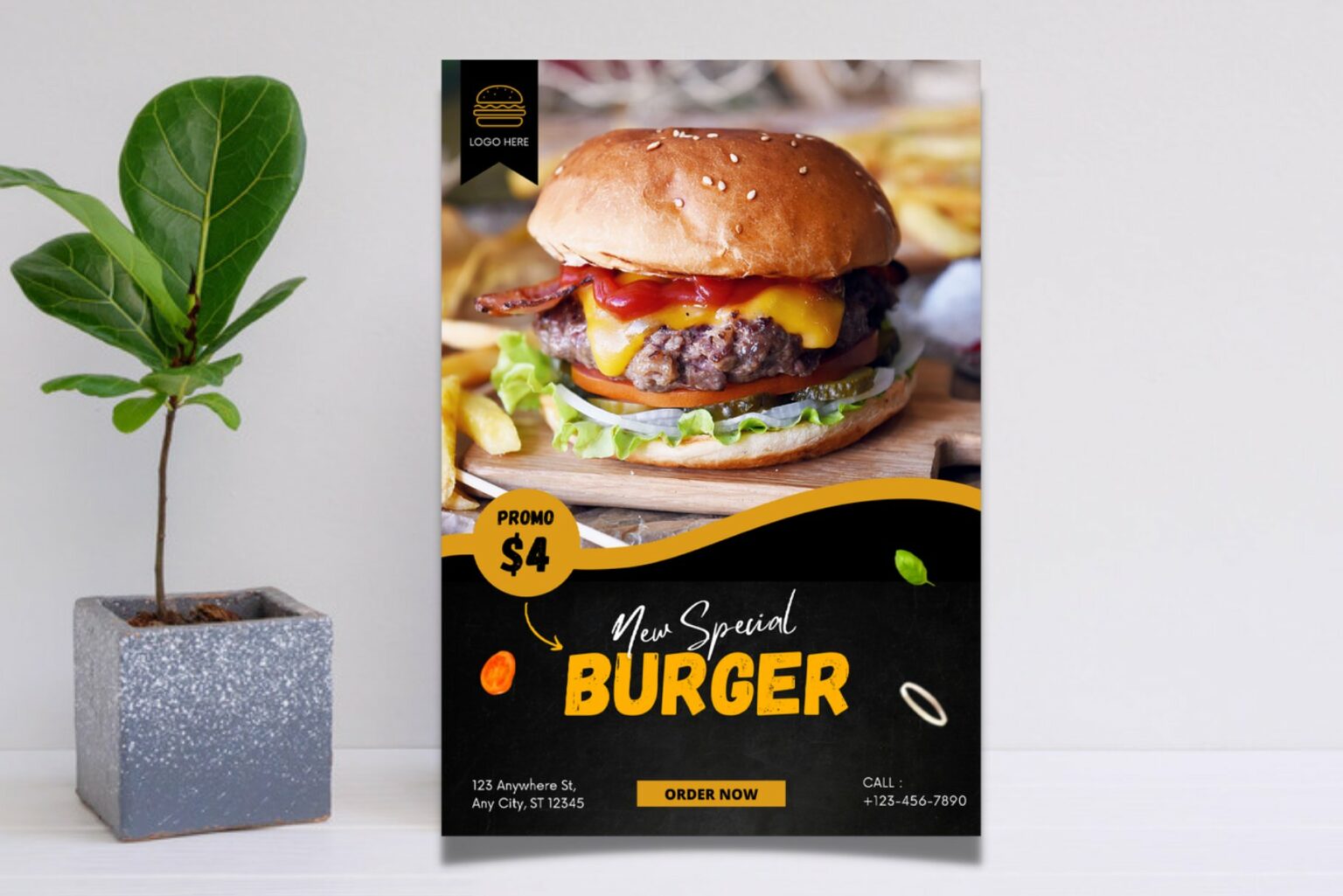 Flyer Poster Burger Canva Templates – MasterBundles