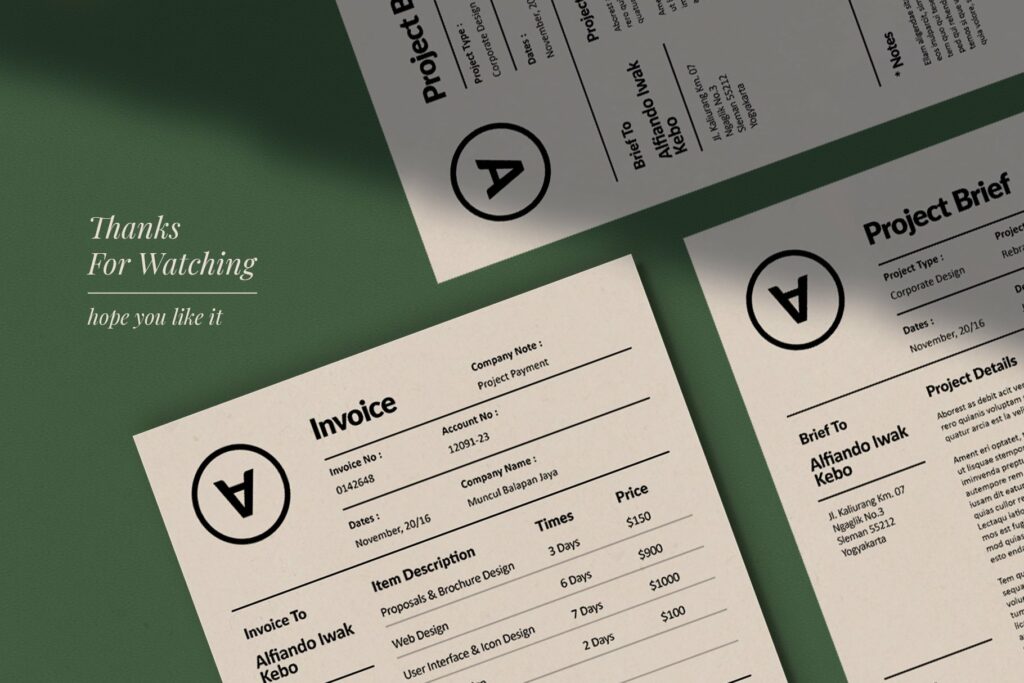 Polem Invoice Template (Indd+MsWord) – MasterBundles