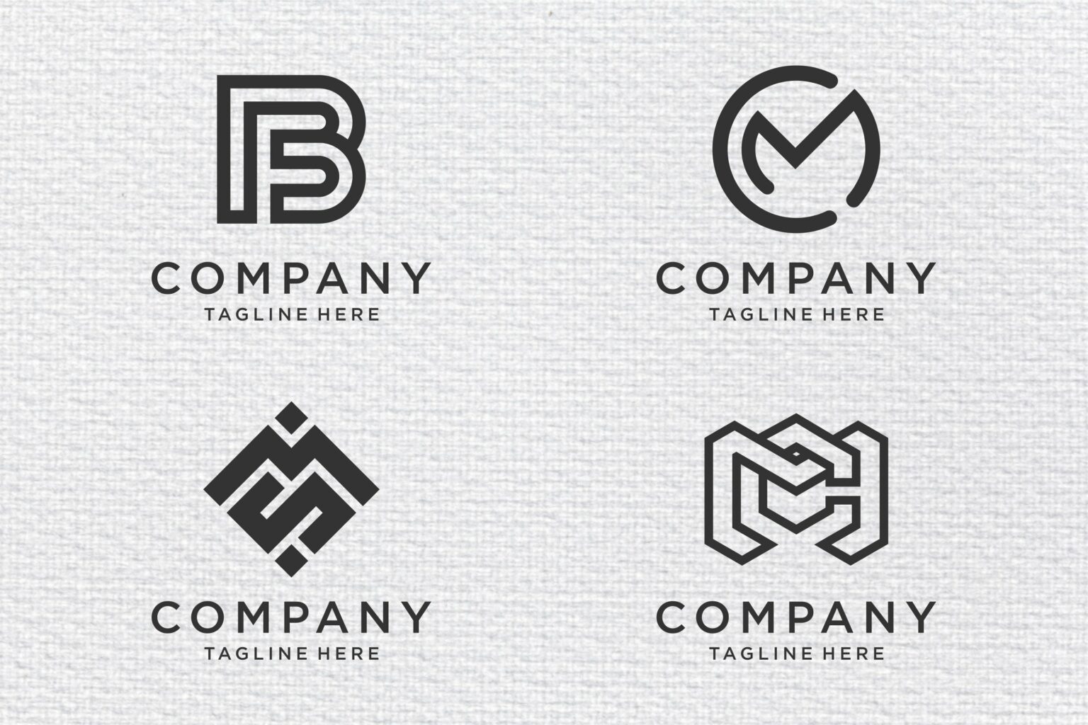 Set of monogram logo design. PART 4 – MasterBundles