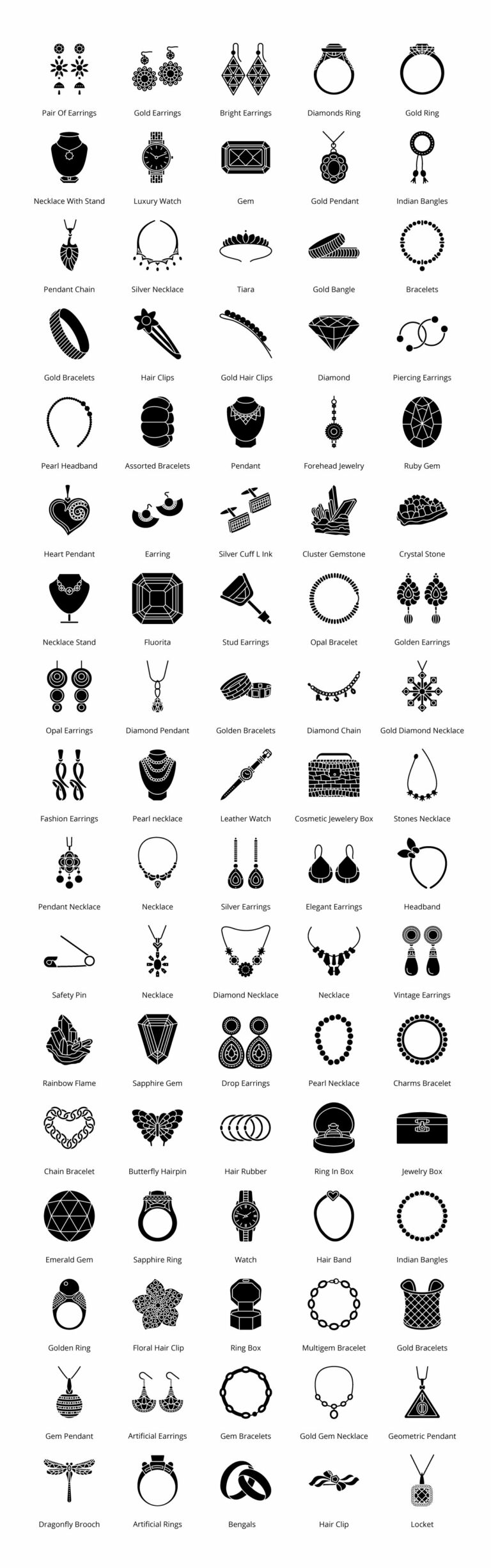 Jewelry Shop Unique 150 Icons – MasterBundles