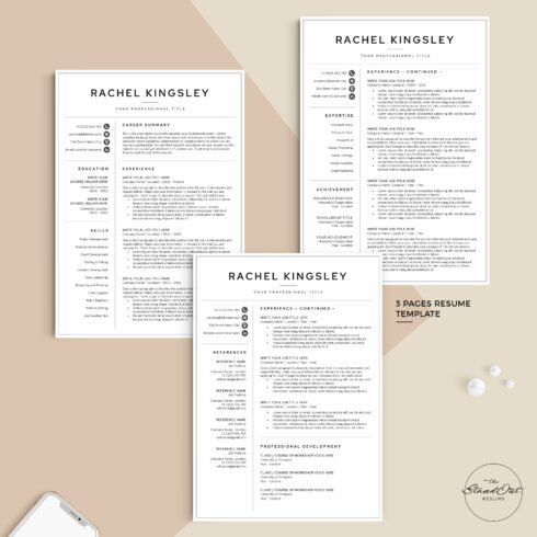 Resume/CV Template - RACHEL – MasterBundles