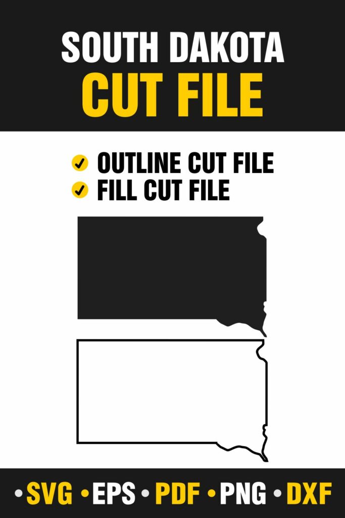 South Dakota SVG, PNG, PDF, EPS & DXF - South Dakota Vector Files ...