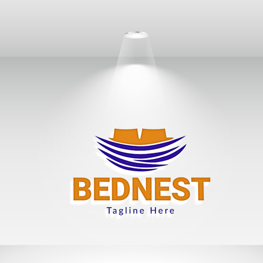 Minimal modern logo "bednest logo" - MasterBundles