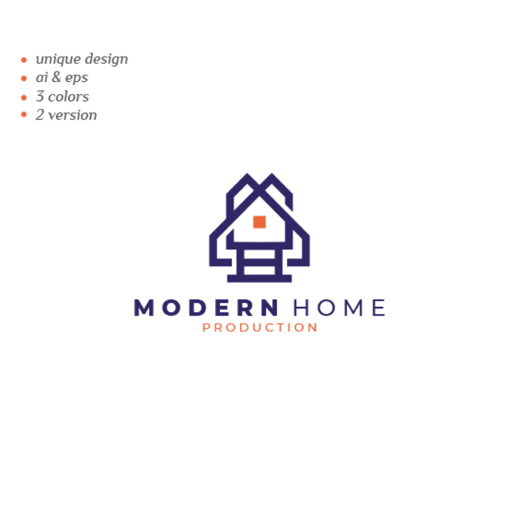 Modern Home Logo Design - MasterBundles