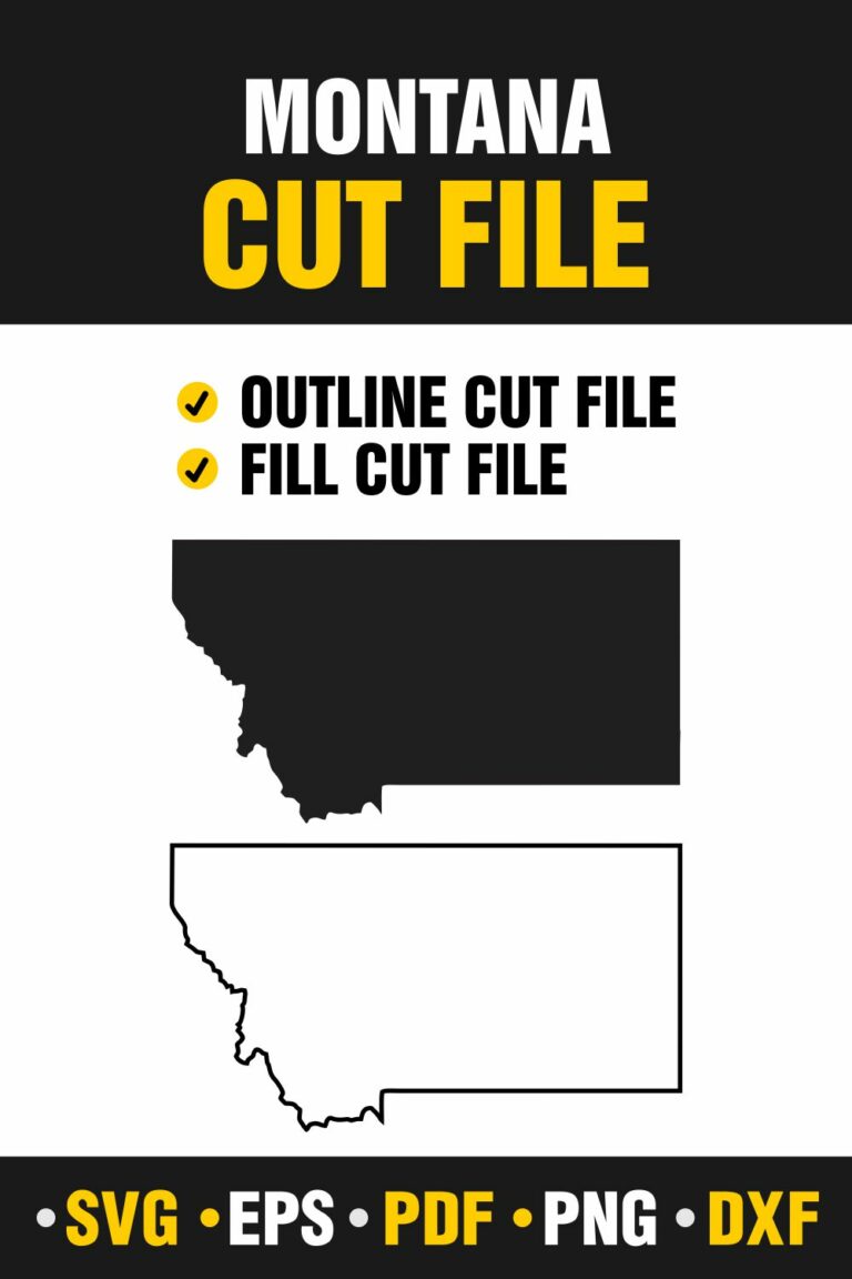 Montana Map SVG, PNG, PDF, EPS & DXF - Montana Vector Files - Perfect ...