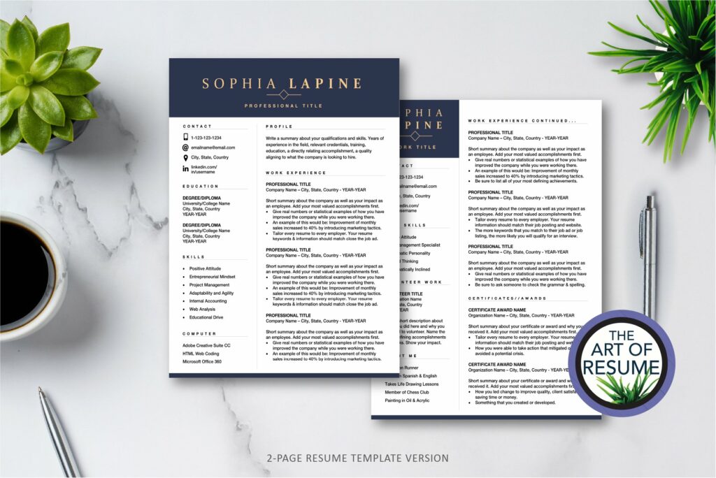 Executive Resume CV Template Bundle – MasterBundles