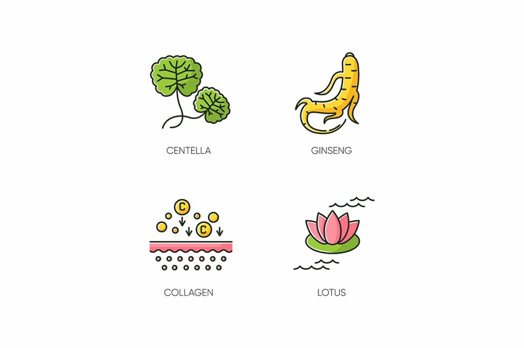 Cosmetic ingredient RGB color icons – MasterBundles