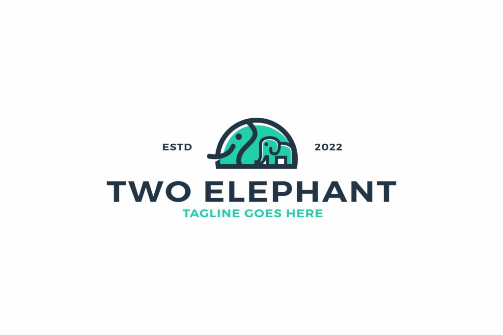 Two Elephant Logo – MasterBundles
