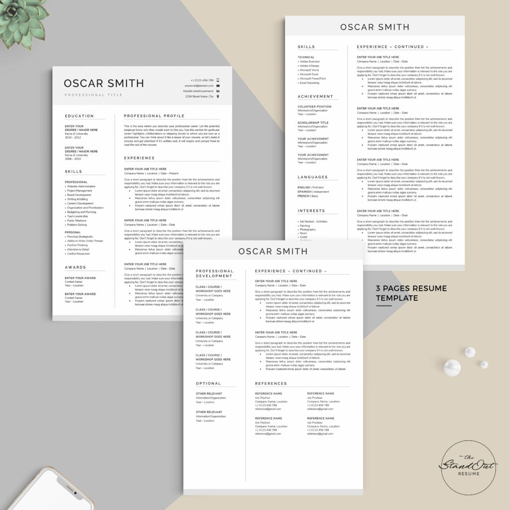 Resume/CV Template - OSCAR – MasterBundles