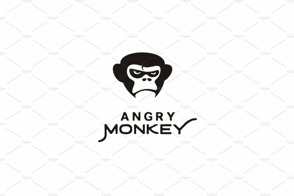 Angry Gorilla Monkey Logo illustrate – MasterBundles