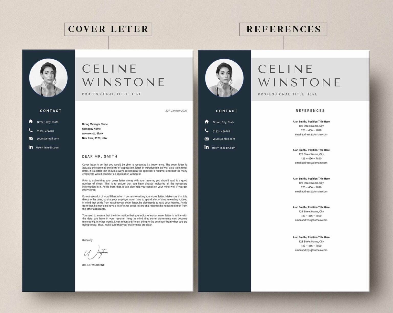 Resume Template/ CV Word – MasterBundles