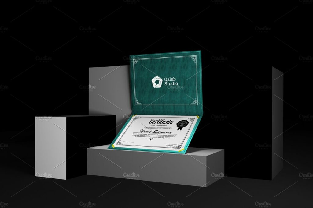 Certificate On Levels Mockup – MasterBundles