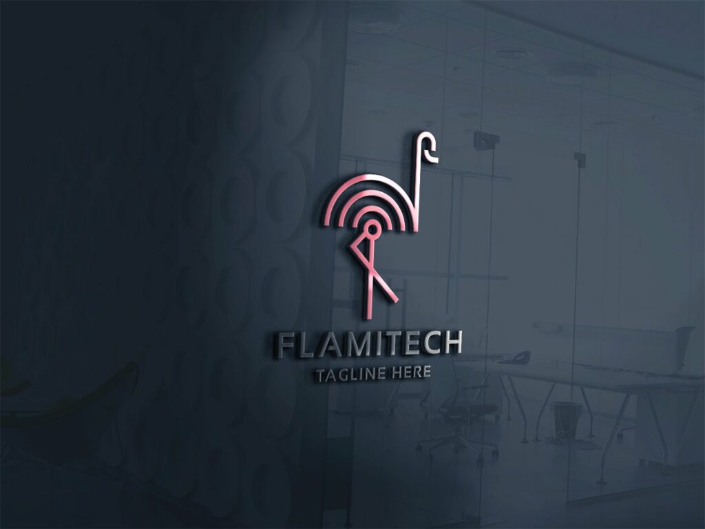 Flamingo Tech Logo – MasterBundles