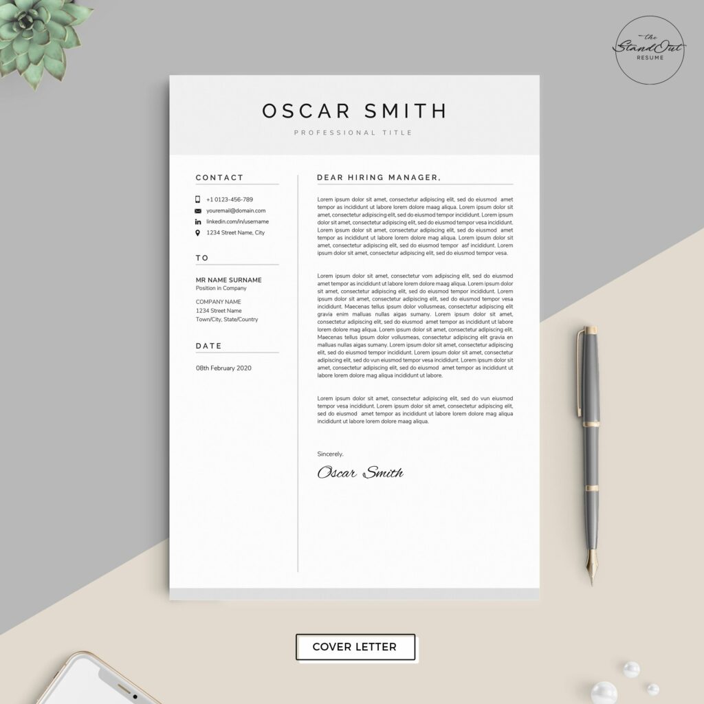 Resume/CV Template - OSCAR – MasterBundles