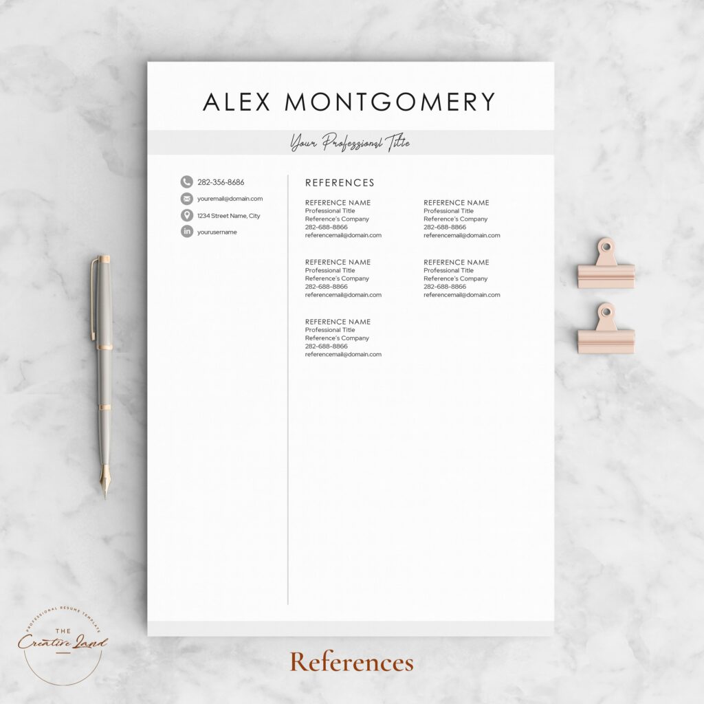 Сook Resume/CV - The Alex – MasterBundles