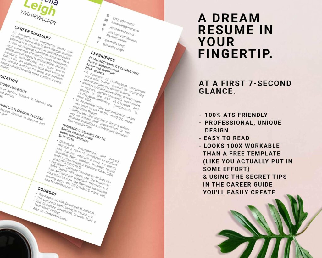 Web Developer Resume/CV Template – MasterBundles