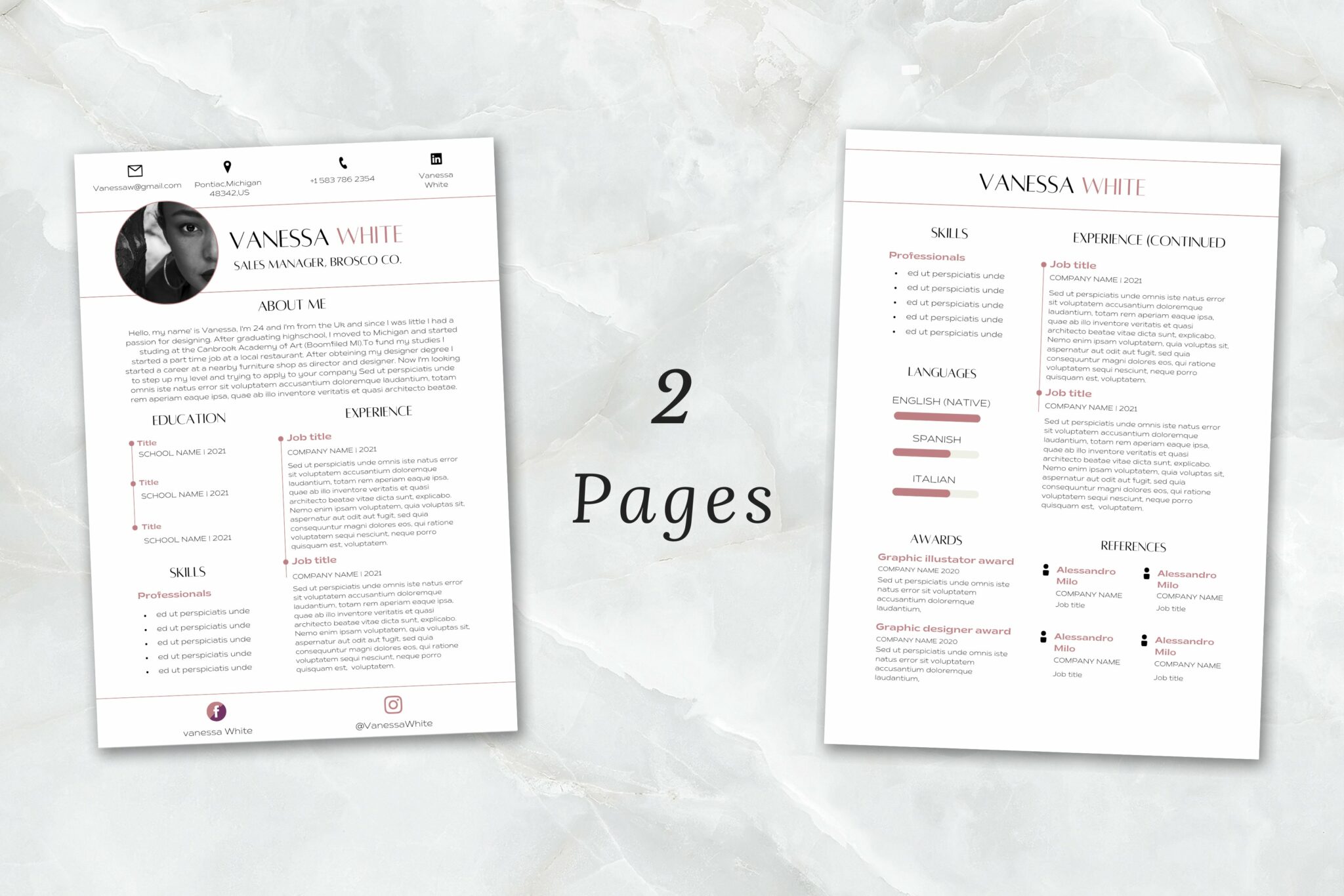 Resume Template , Cover Letter – MasterBundles