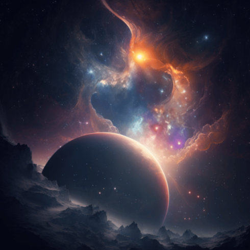 Realistic image of space - MasterBundles