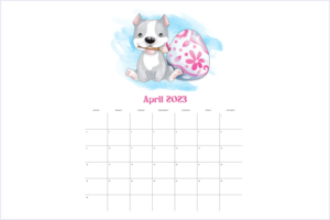50+ Cute April Calendars 2023 - MasterBundles