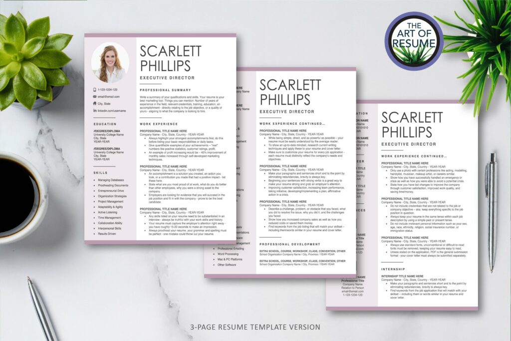 Creative Resume with Photo Picture – MasterBundles