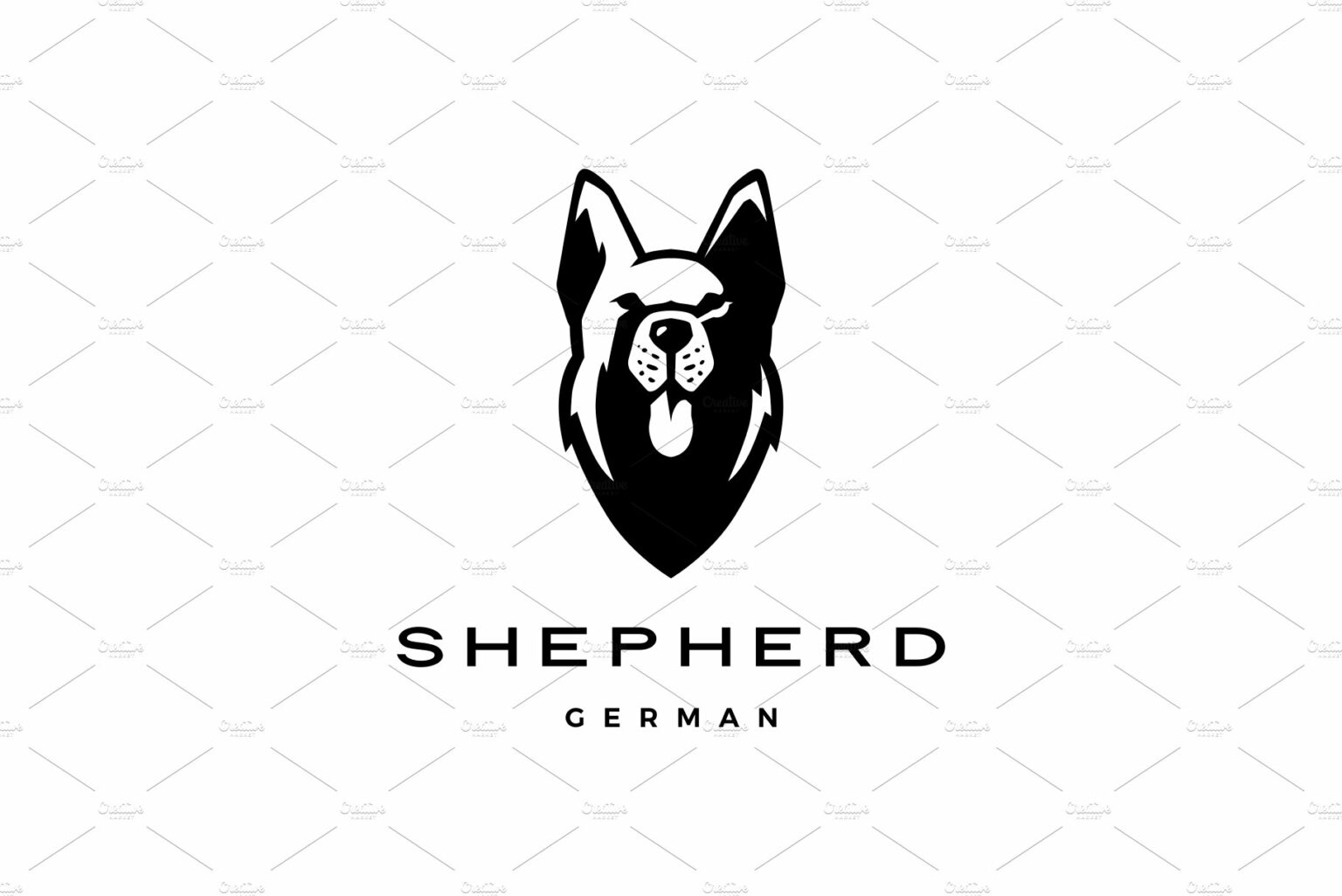 german shepherd head dog logo vector – MasterBundles